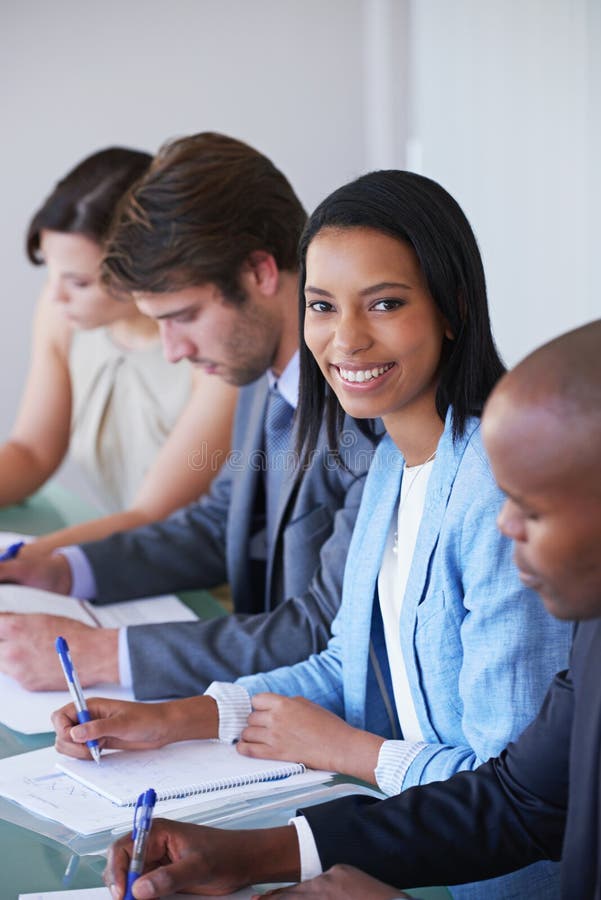 Happy, Portrait and Businesswoman in Meeting for Strategy, Teamwork and ... Happy, Portrait and Businesswoman in Meeting for Strategy, Teamwork and ...
