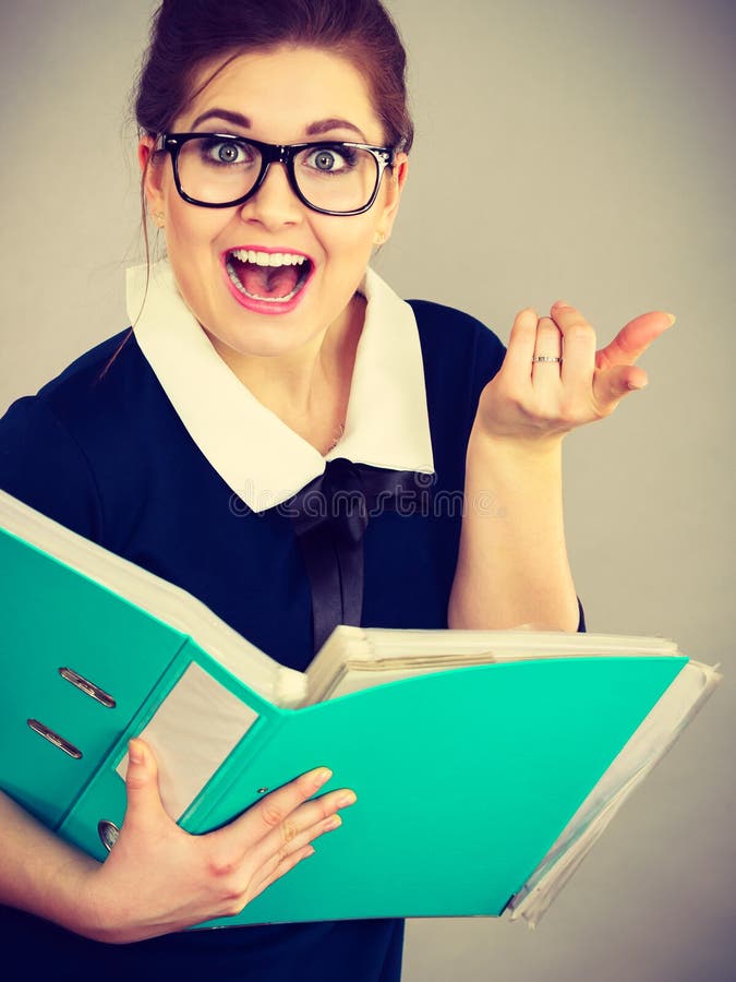 Happy Positive Business Woman Finding Solution Stock Photos - Free ...