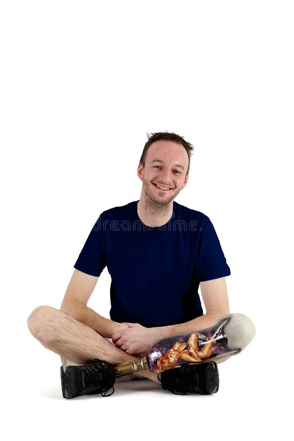 Happy Positive Male Amputee Stock Image - Image of medical, orthopedics ...
