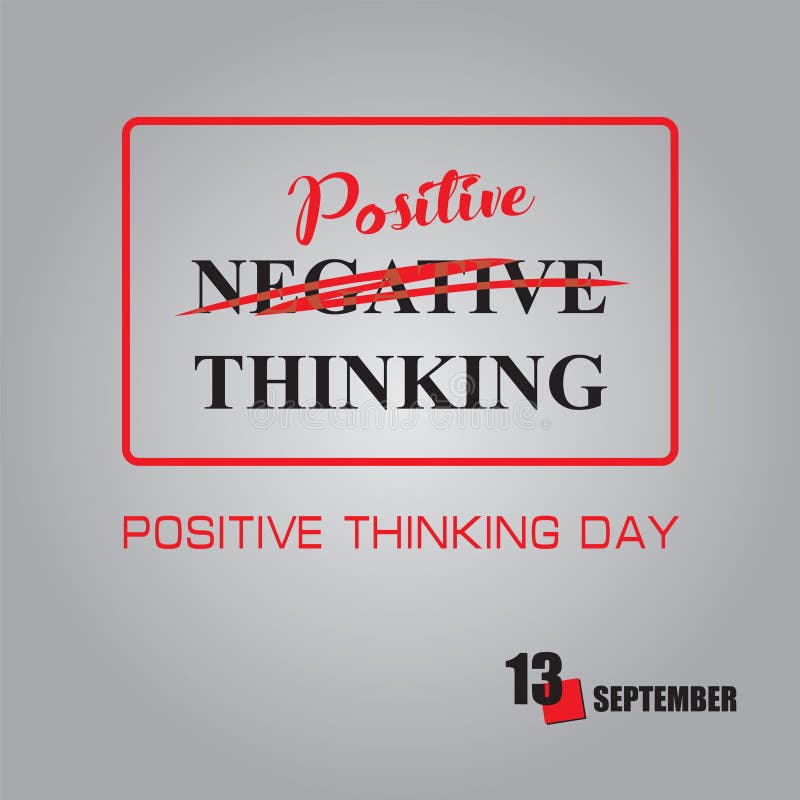 Happy Positive Thinking Day Stock Vector - Illustration of ...