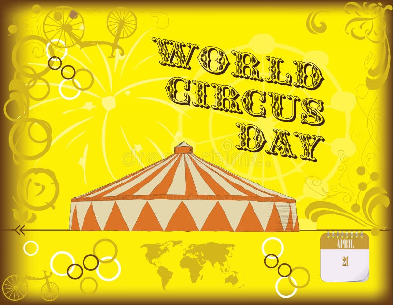 Happy Poster by World Circus Day Stock Vector - Illustration of ...