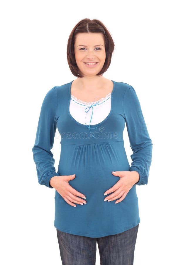 Happy pregnant stock photo. Image of female, motherhood - 3341406