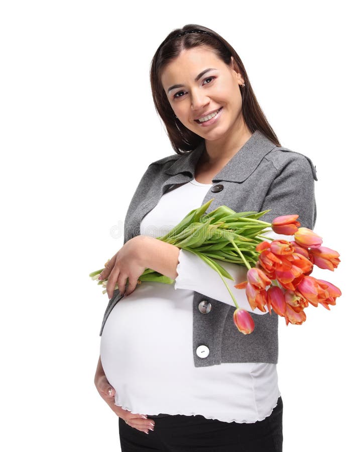 Happy pregnant woman stock photo. Image of bloom, beautiful - 23229298