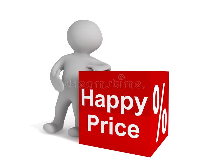 Happy Price stock illustration. Illustration of white - 20141294