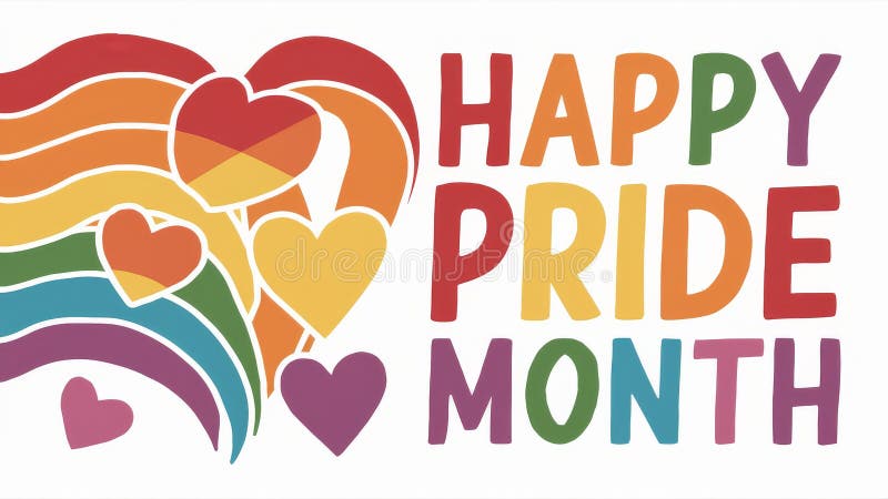 Happy Pride Month Poster Design Stock Illustration - Illustration of ...
