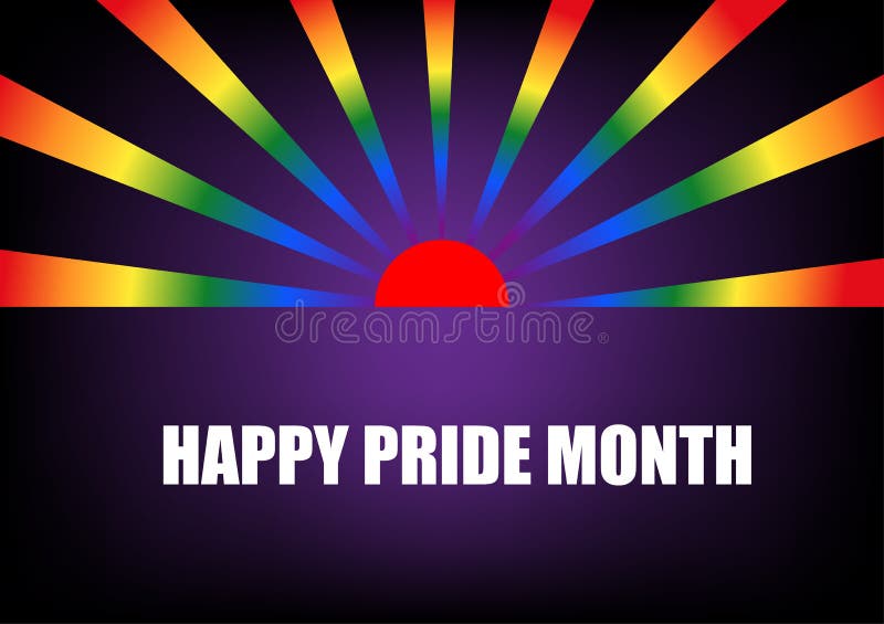 Happy Pride Month Cute Rainbow Smiling Emoticon Stock Vector