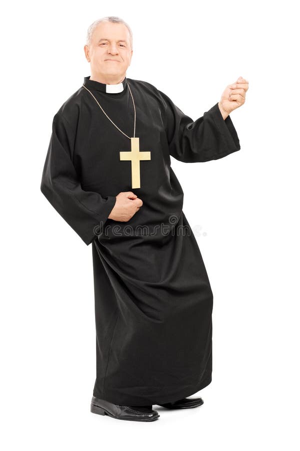 Happy Priest Playing Air Guitar Stock Image - Image of happiness ...