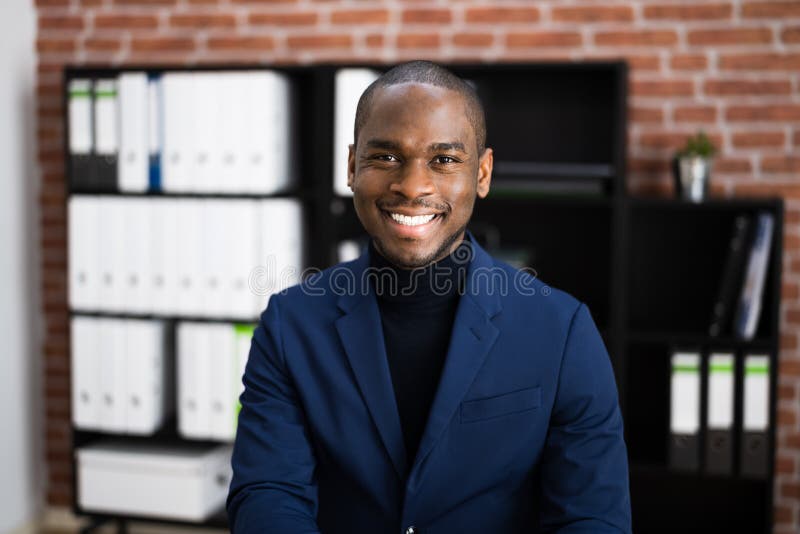 Happy Professional African Employee Stock Photo - Image of ...