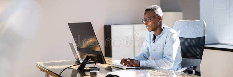 Happy Person On Computer