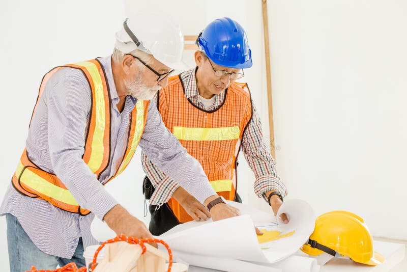 Happy Professional Worker Working Together Home Builder Architecture ...