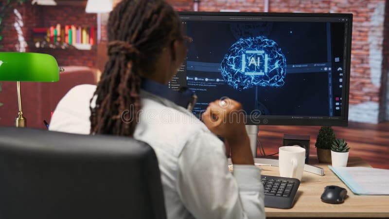 Happy Programmer Celebrating after Successfully Implementing AI Code ...