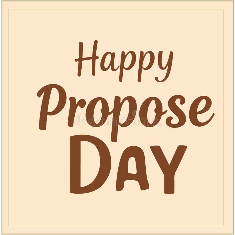 Happy Propose Day. Valentine S Typography Vector Stock Vector ...