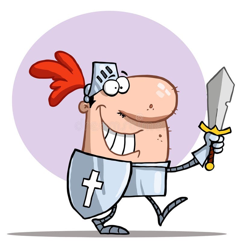 Happy proud knight stock vector. Illustration of knighthood - 16160932