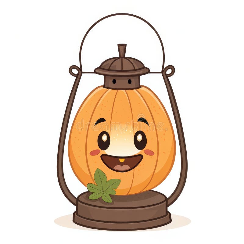Happy Pumpkin Lantern Illustration, Cartoon, Fall, Harvest Pumpkin ...