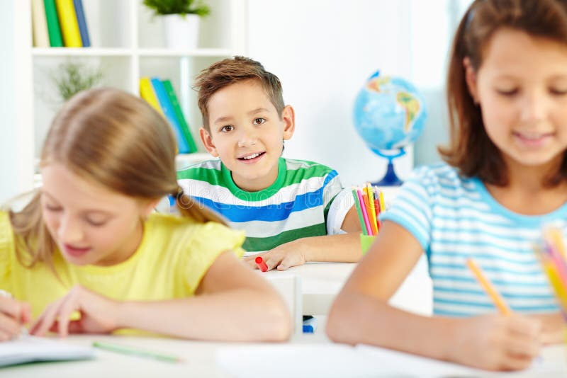 Happy pupil stock photo. Image of cheerful, child, environment - 33657414