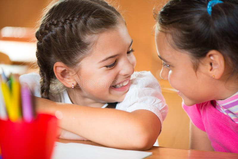 Happy pupils at school stock image. Image of lifestyle - 37565305