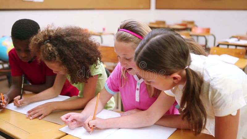 Happy Pupils Working Together Stock Video - Video of pupils, girl: 42808363
