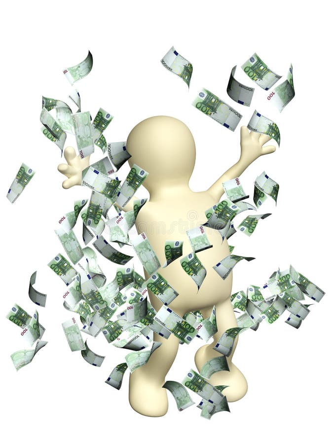 Happy Puppet with the Poster Stock Illustration - Illustration of ...