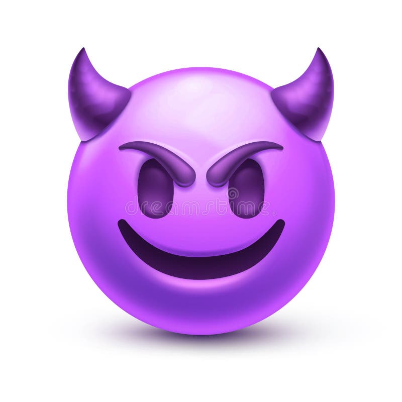 Evil devil emoji stock vector. Illustration of halloween - 227077666