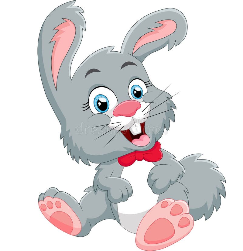 Happy rabbit cartoon stock vector. Illustration of easter - 61836444