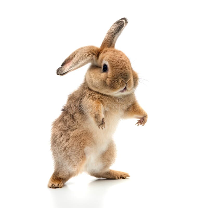 Happy Rabbit Dancing Celebrating the Internacional Dance Day Isolated ...