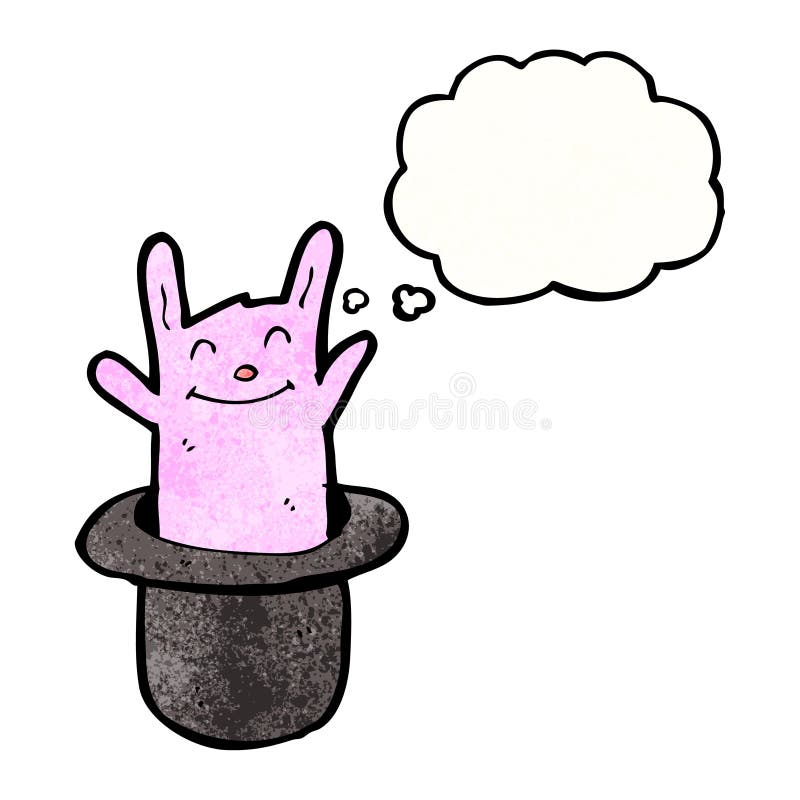 Happy rabbit in top hat stock vector. Illustration of drawing - 38041676