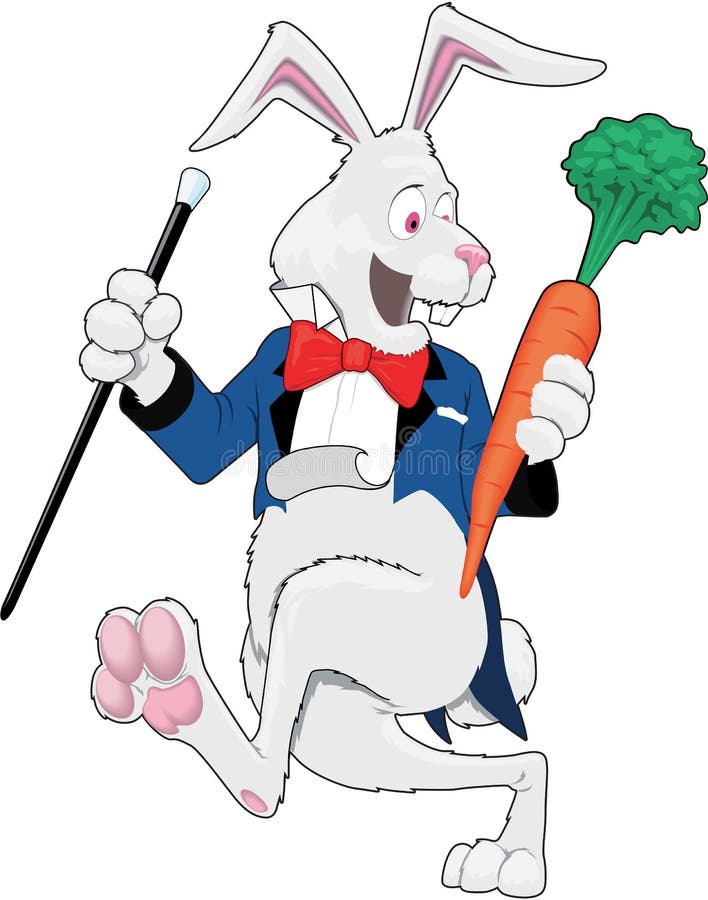 Walking Rabbit Vector Illustration Stock Vector - Illustration of grass ...