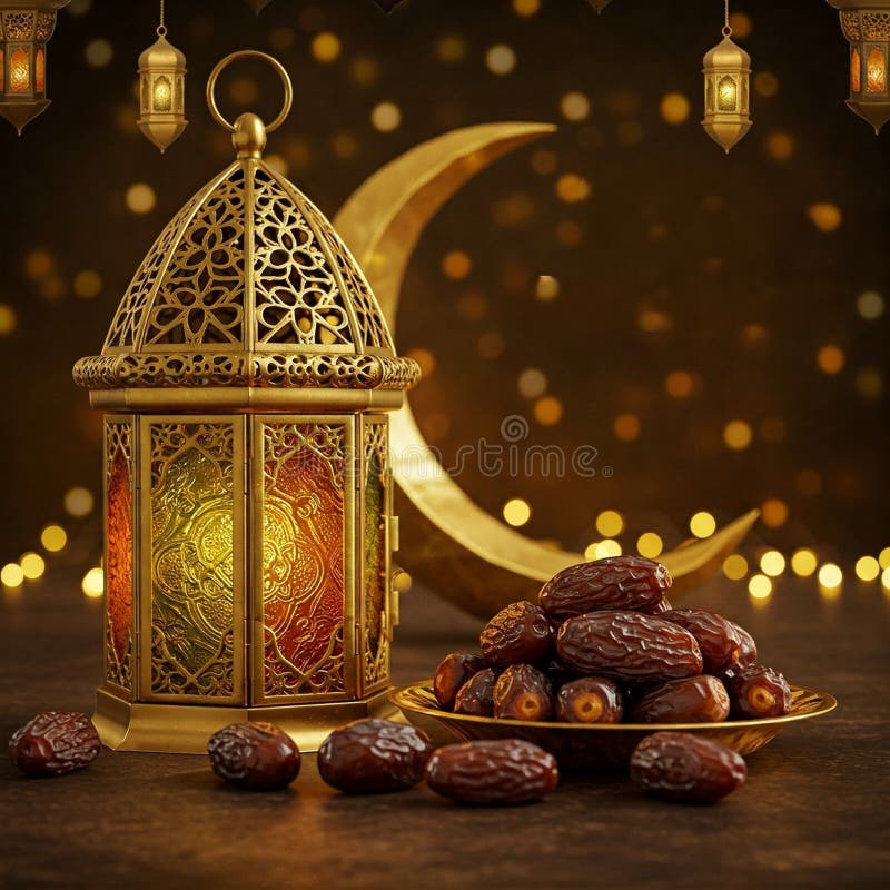 Happy Ramadan Night. stock illustration. Illustration of muslim - 364550235