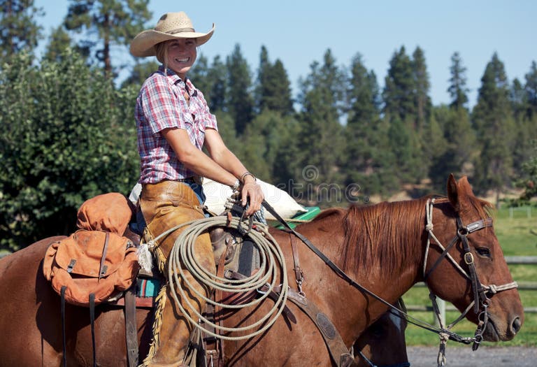 Happy Rancher stock image. Image of jeans, summer, animal - 2418877