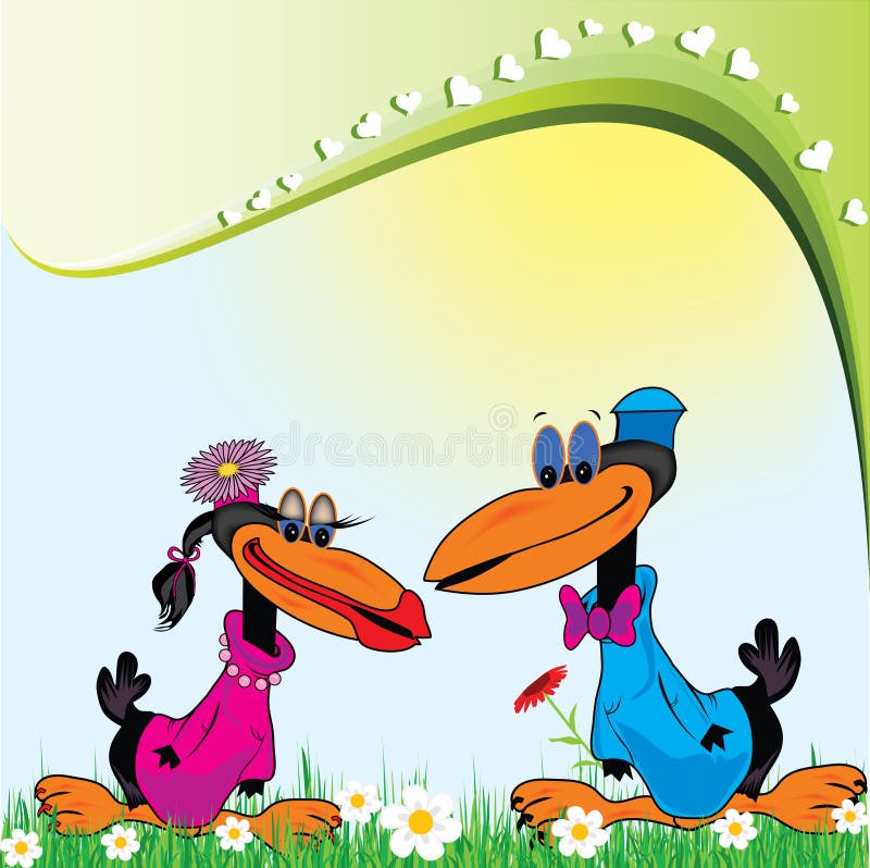 Happy raven stock vector. Illustration of drawn, comics - 4069804