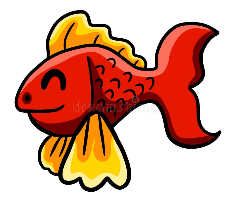 Very Happy Red Fish stock illustration. Illustration of drawing - 133804067