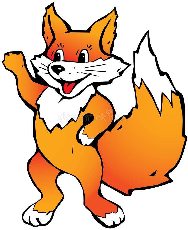 Happy Red Fox stock illustration. Illustration of animation - 9922446