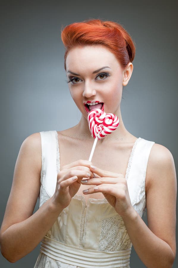 575 Red Haired Girl Candy Stock Photos - Free & Royalty-Free Stock ...