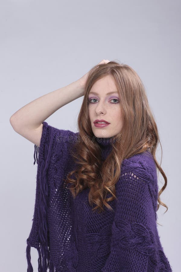 Happy Red Haired Woman on a Tractor Stock Image - Image of outdoor ...