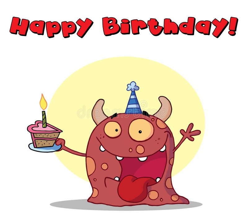 Happy Red Monster Celebrates Stock Illustrations – 7 Happy Red Monster ...