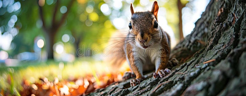 Happy Red Squirrel in Park during Summer Stock Photo - Image of summer ...