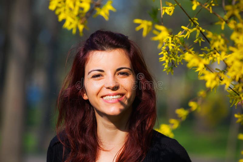Happy redhead woman stock photo. Image of caucasian, redhead - 69135182