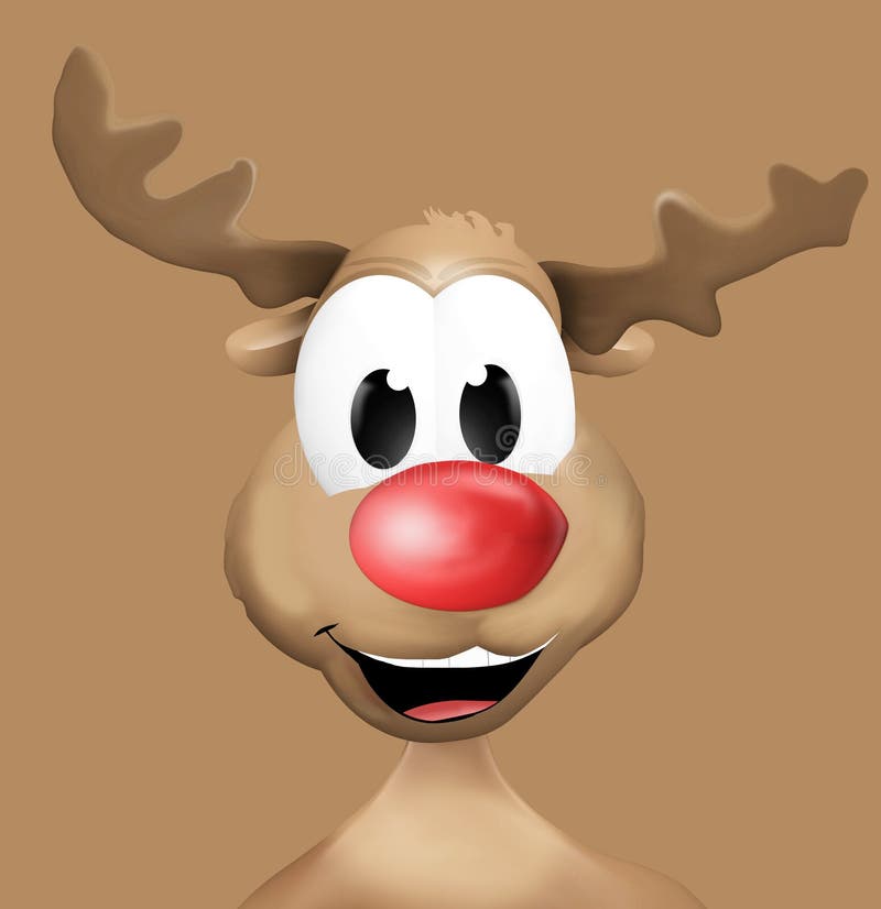 Happy Reindeer stock illustration. Illustration of moose - 47374664