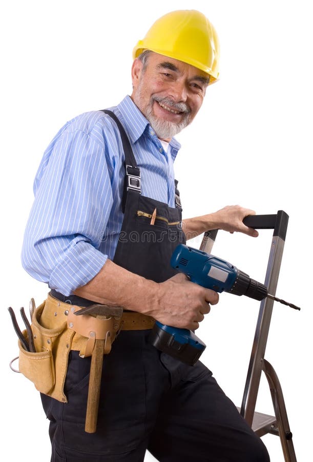 Happy repairman stock photo. Image of clothing, journeyman - 4474944