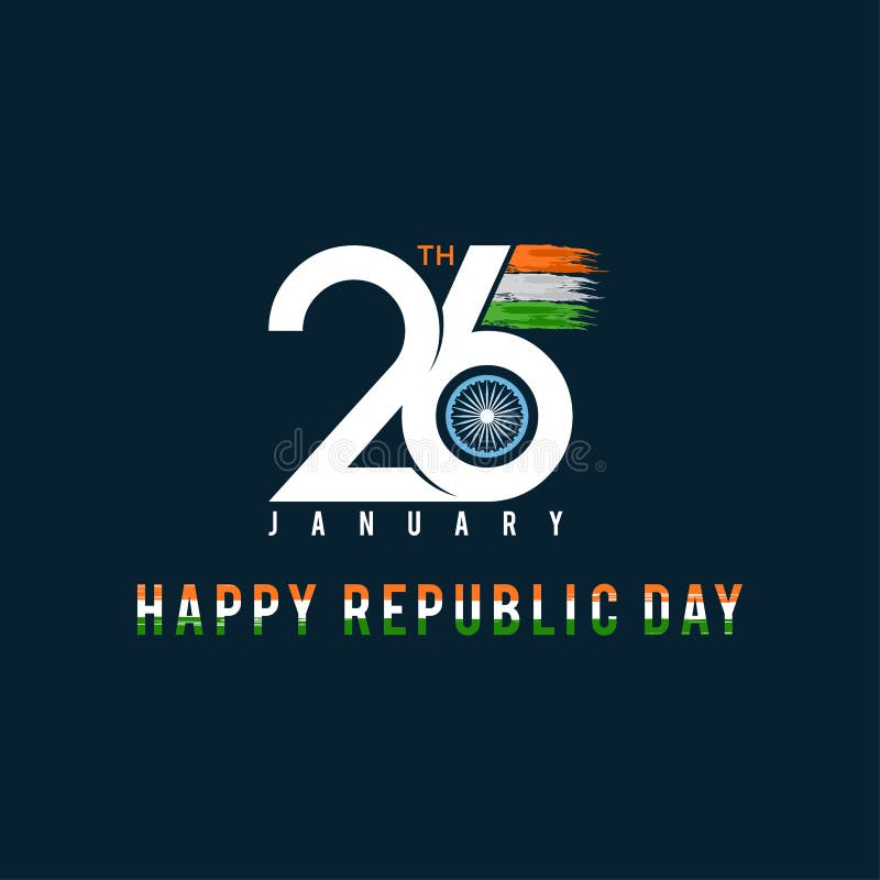 Happy Republic Day Background. 26 January Logo Symbol Stock Vector ...