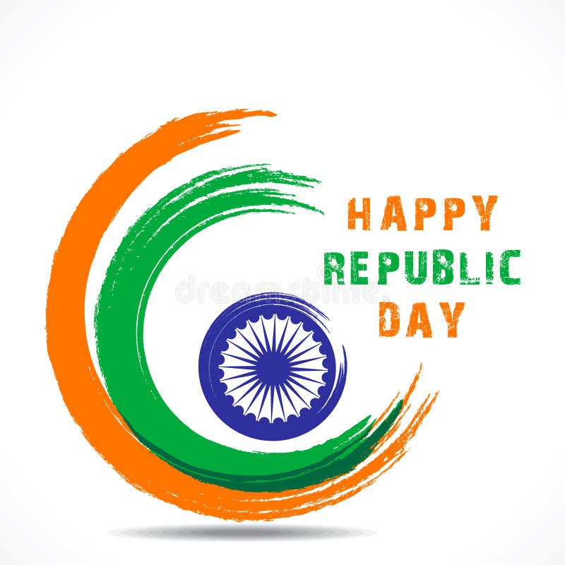 Happy Republic Day Greeting Design Stock Vector - Illustration of ...