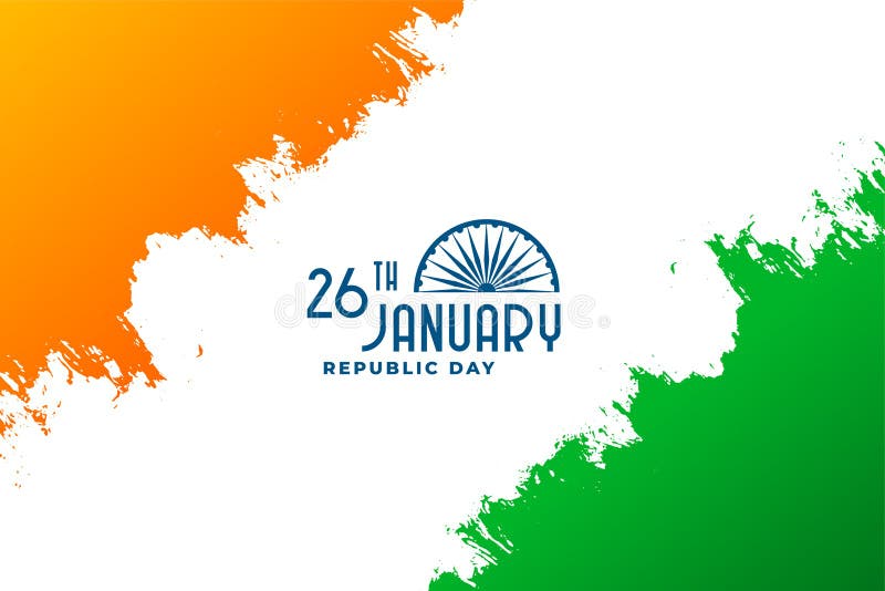 Happy Republic Day of India 26th January Background Design Stock Vector ...
