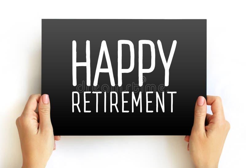 Happy Retirement Text Concept on Card for Presentations and Reports ...