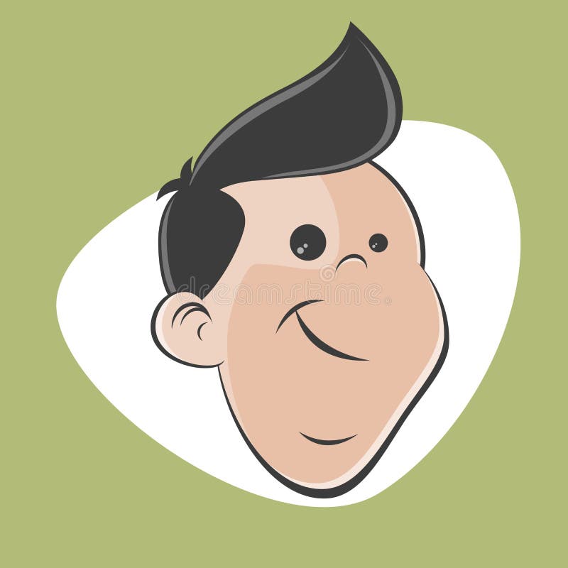 Happy Retro Guy stock vector. Illustration of intelligent - 42097135