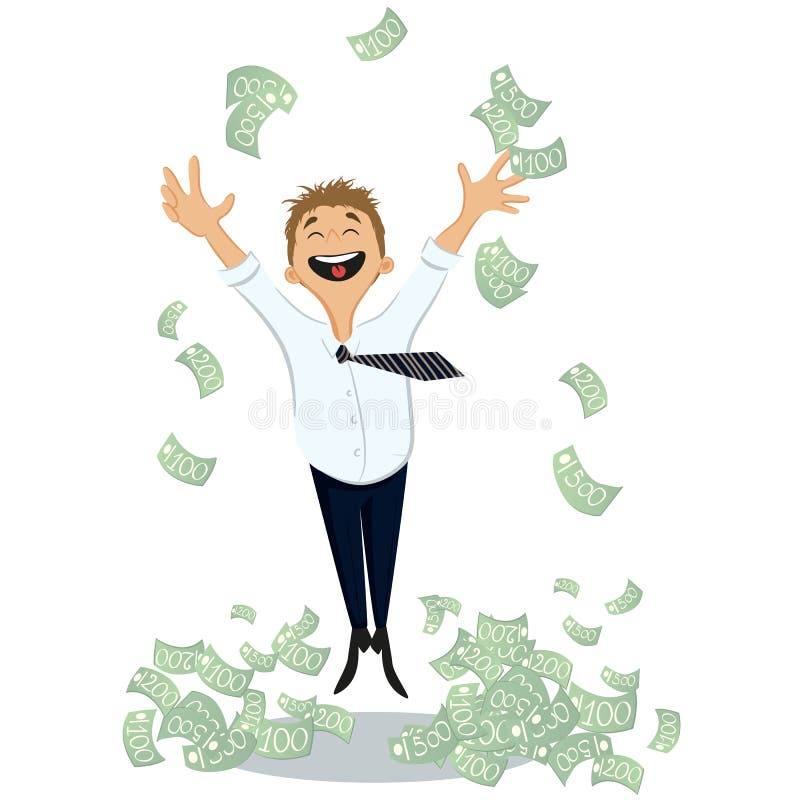 Happy rich man stock vector. Illustration of taxes, vector - 58533171