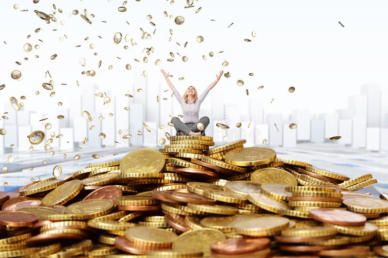 Happy rich woman stock photo. Image of money, finance - 26652364