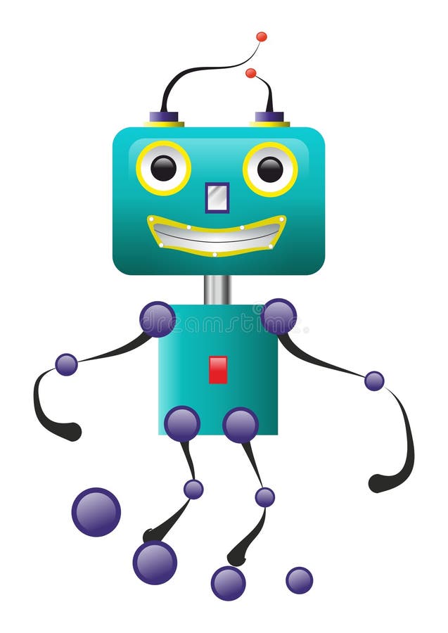 Happy Robot stock vector. Illustration of robot, android - 17825974