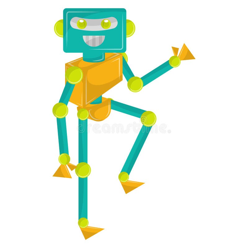 Happy robot toy stock vector. Illustration of play, clipart - 158898310