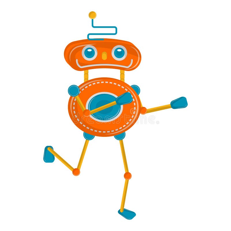 Happy robot toy stock vector. Illustration of play, futuristic - 158898421