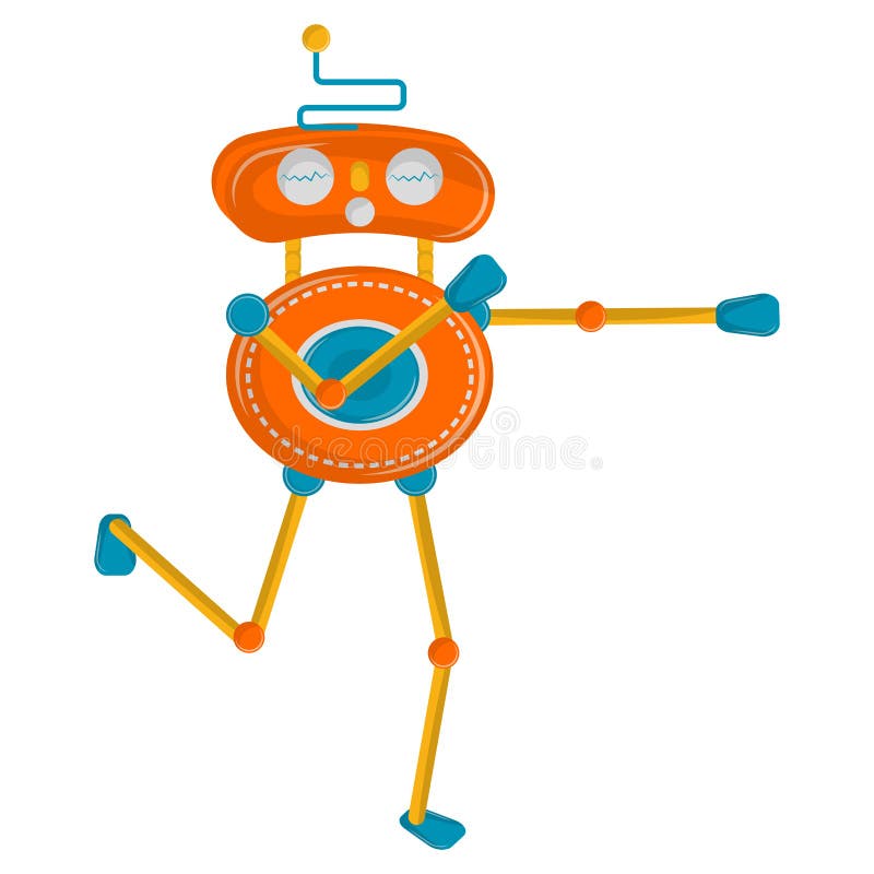 Happy robot toy stock vector. Illustration of play, clipart - 158898310